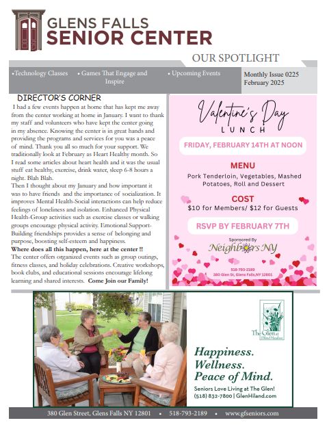 February 2025 Newsletter - Glens Falls Senior Center