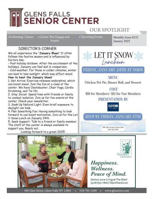 January 2025 Newsletter - Glens Falls Senior Center