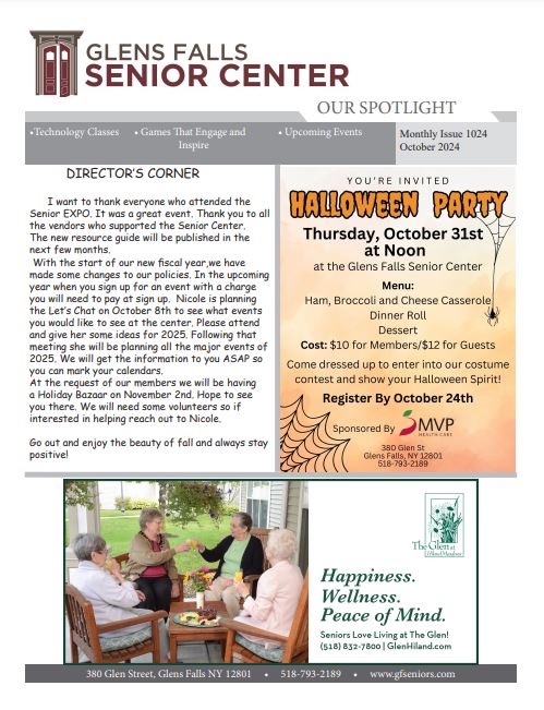 October 2024 Newsletter - Glens Falls Senior Center