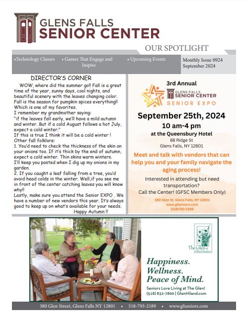 September 2024 Newsletter - Glens Falls Senior Center